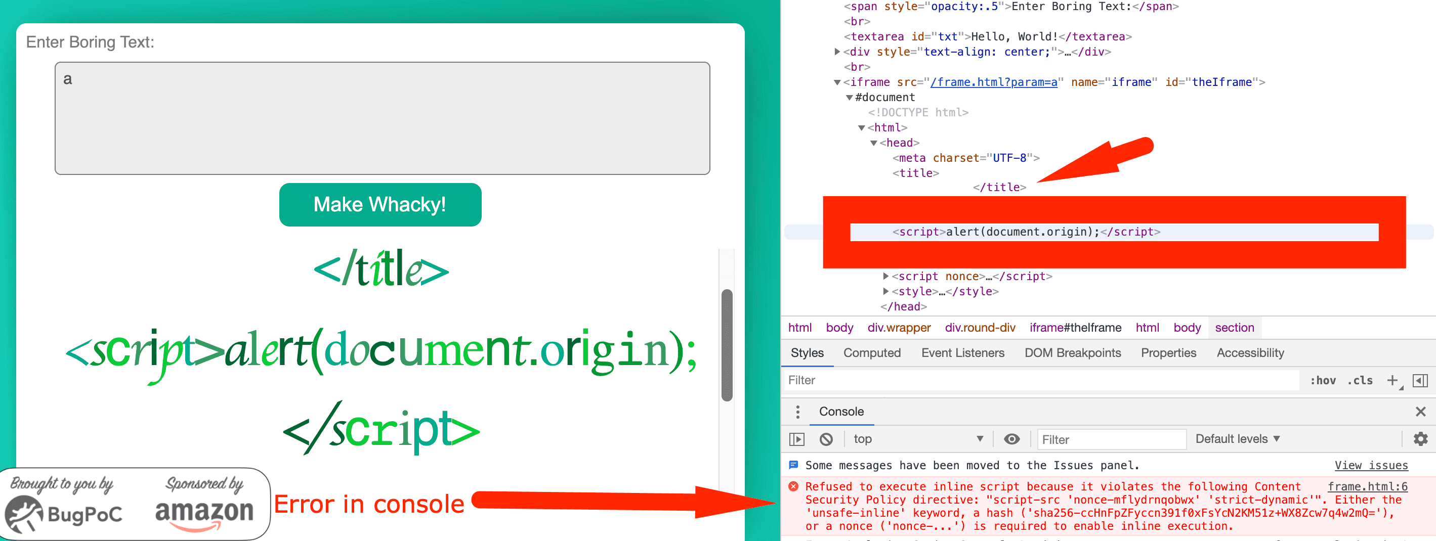 XSS bypassing CSP and using DOM clobbering | Aseem Shrey